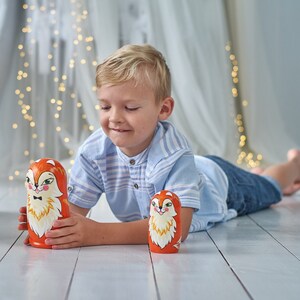 6.7" Nesting Dolls With Foxes Animal Ukrainian Dolls Stacking Art Doll ...