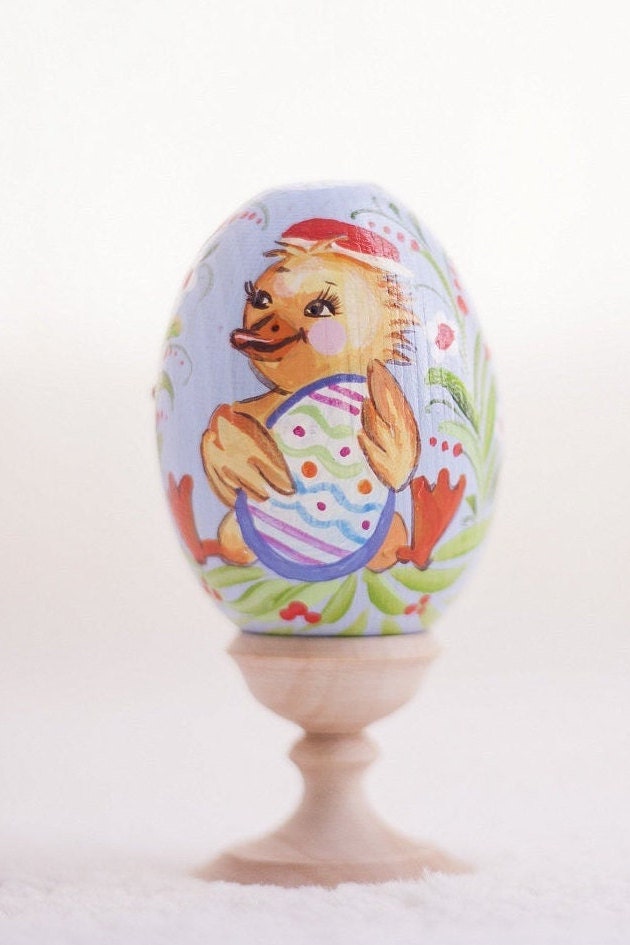 Duckling With Easter Egg Baby's First Easter Ornament - Etsy