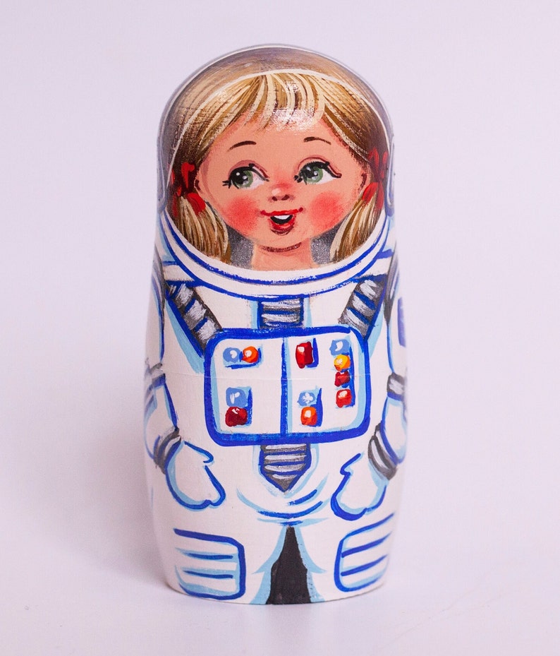 Personalized Space Nesting Dolls – Handmade Wooden Astronaut & Rocket ...