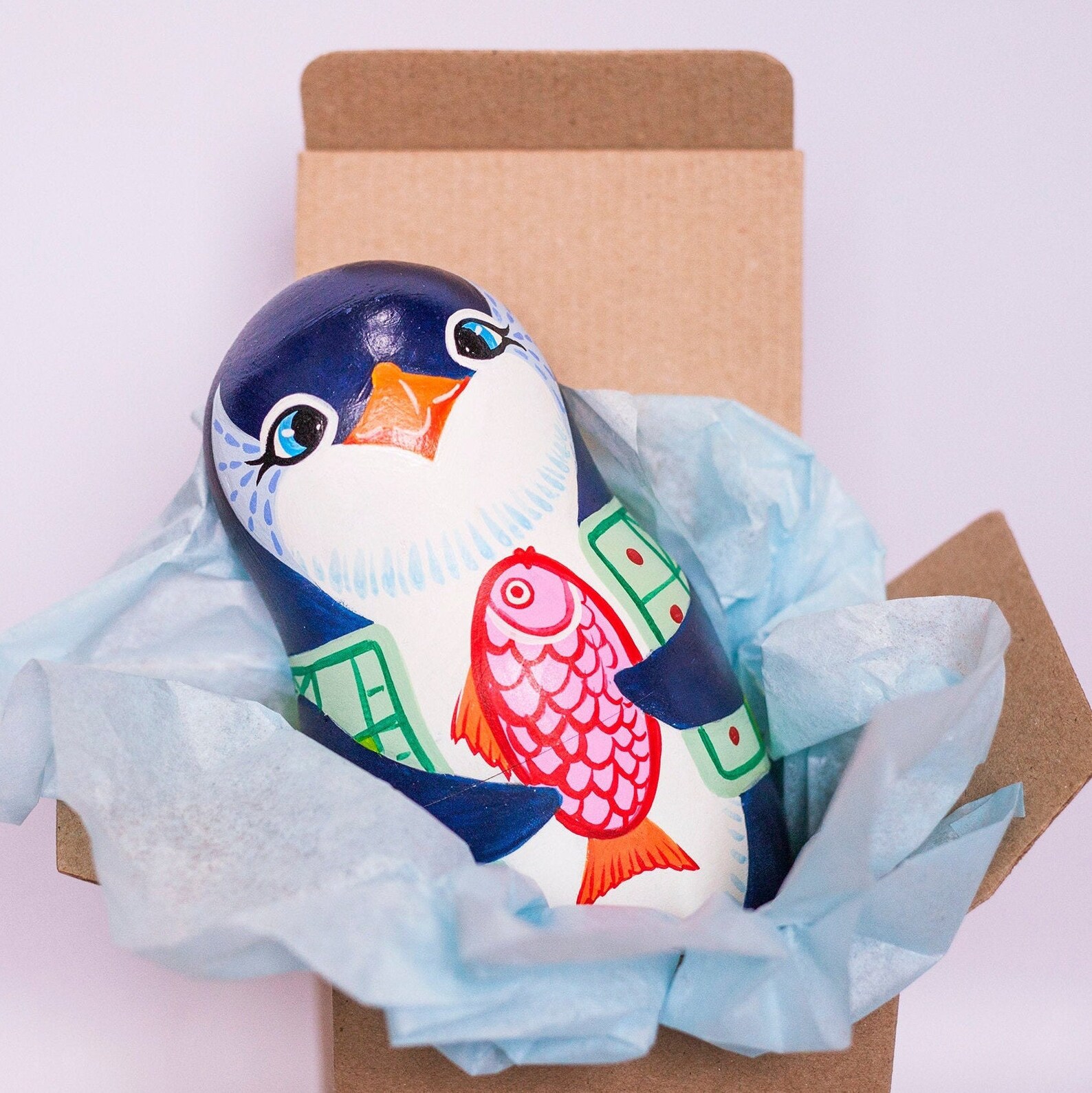 Kids Wooden Nesting Penguins Stacking Dolls Birthday Baby Gift - Etsy