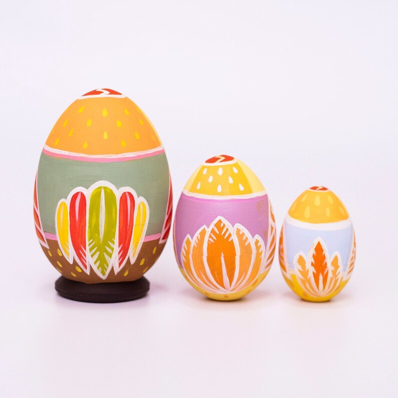 Easter Nesting Doll for Kids Chicken With Egg Easter Matryoshka Doll ...