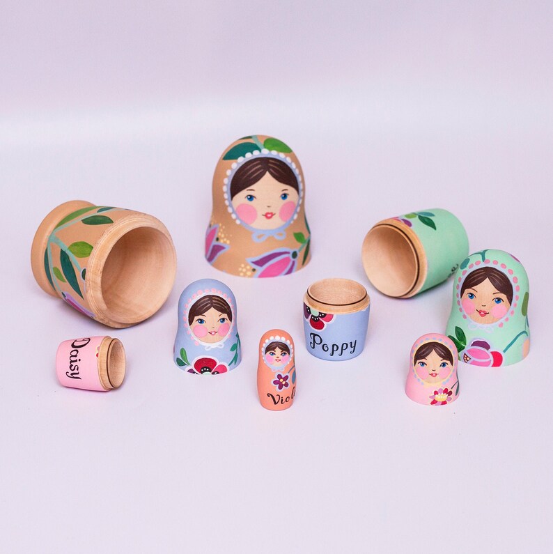 Traditional Nesting Dolls for Kids Nesting Dolls Handmade - Etsy