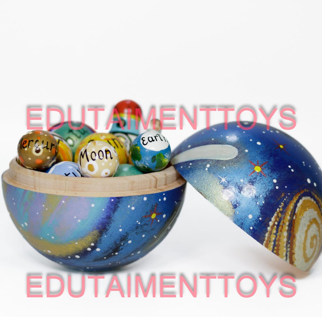 Wooden Solar System, Space Gifts, Educational Space Lesson Toy, Home ...