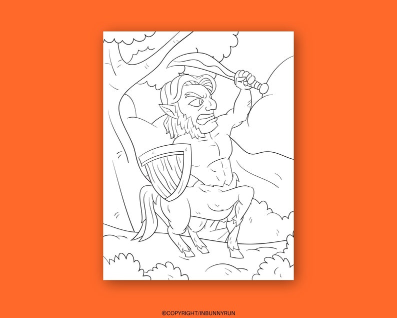 Monsters Coloring Pages Greek Mythology Monsters Centaur, Minotaur ...
