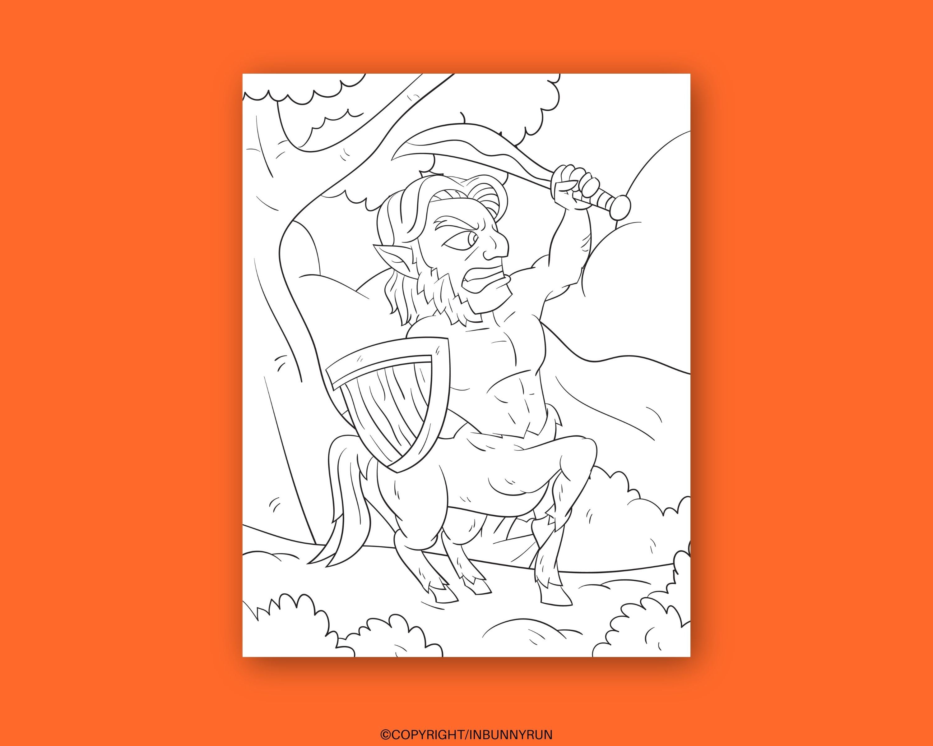 Monsters Coloring Pages Greek Mythology Monsters Centaur, Minotaur ...