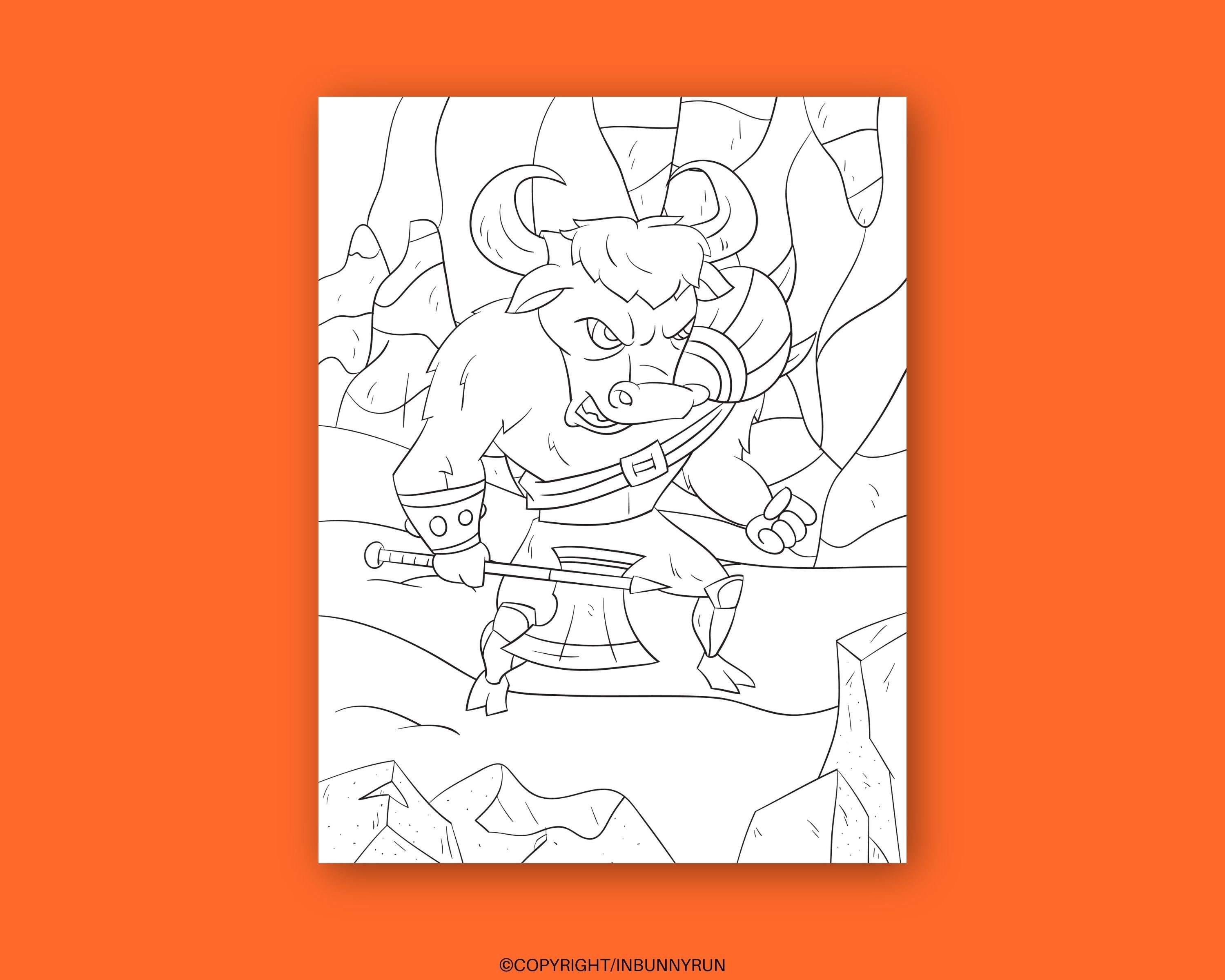 Monsters Coloring Pages Greek Mythology Monsters Centaur, Minotaur ...