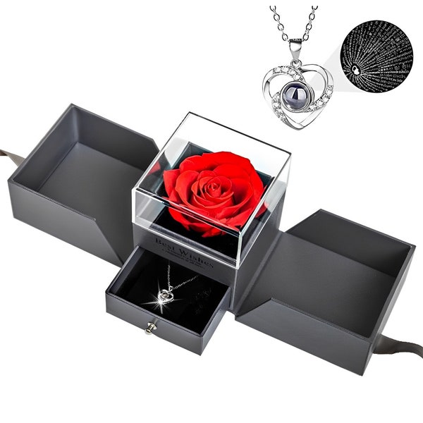 Eternal Rose Box With Necklace - Etsy
