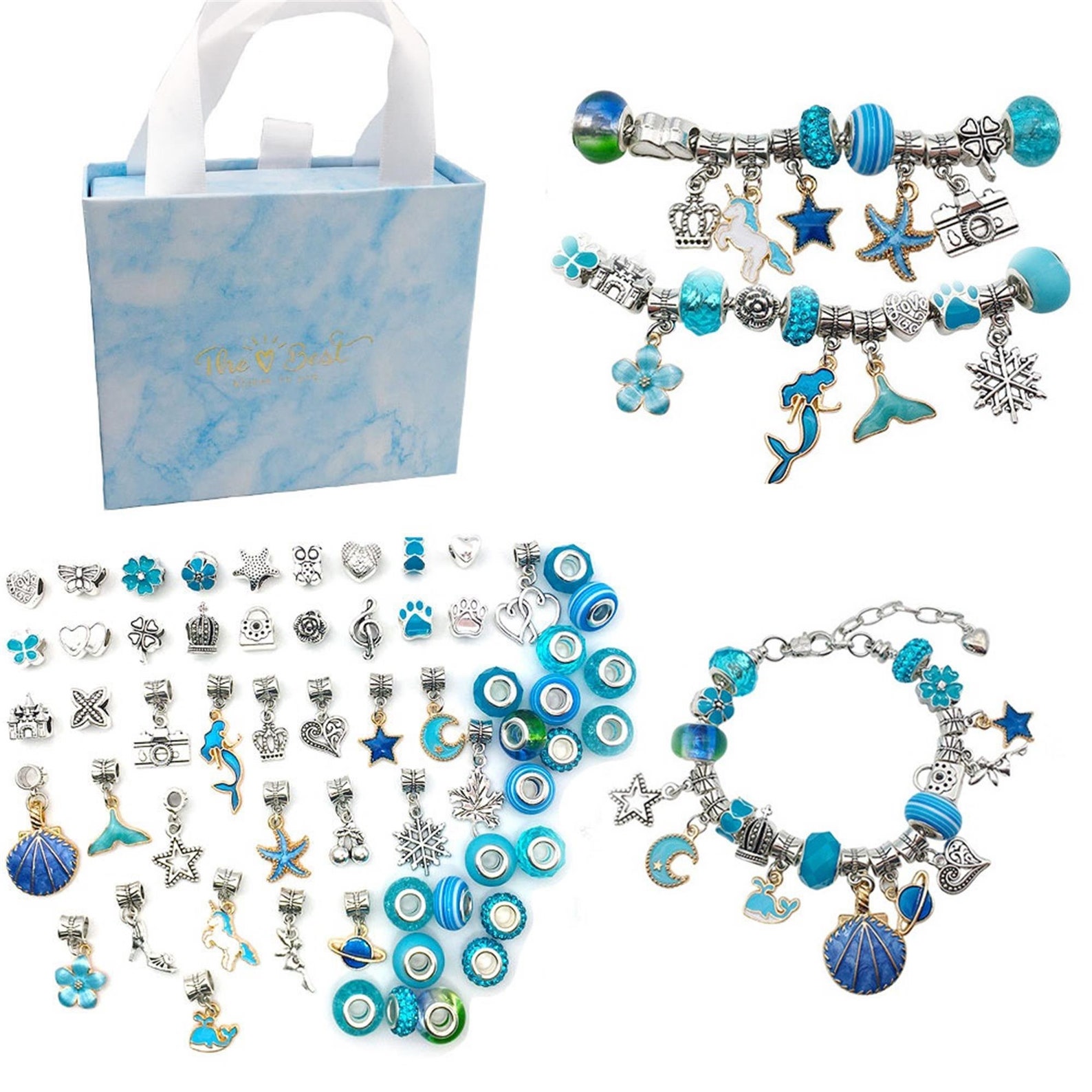 Bracelet Making Kit for Girls Charm Bracelets Kit With Beads - Etsy