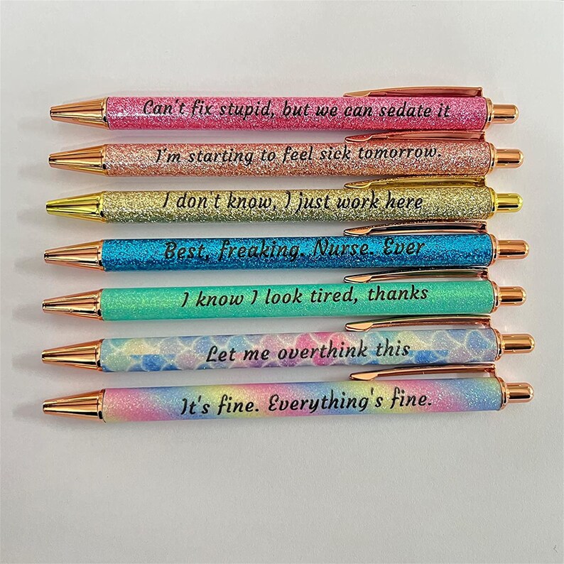 7pcs Funny Pens Seven Days of the Week Pen Describing - Etsy