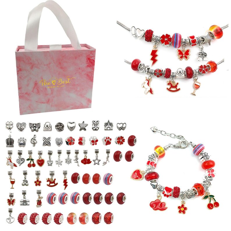 Bracelet Making Kit for Girls Charm Bracelets Kit With Beads - Etsy