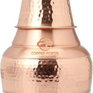 Pure Copper Venus Pot Bedroom Bottle Night Jugs, Flask With Tumbler ...