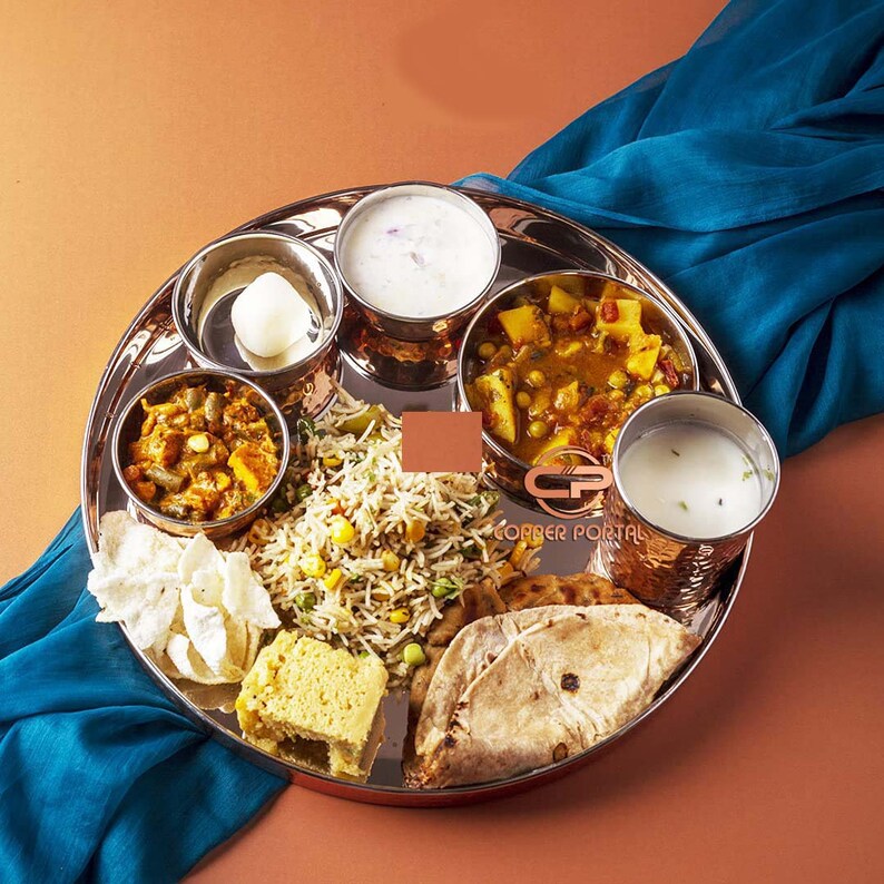 Handmade Dinnerware Stainless Steel Copper Indian Traditional - Etsy