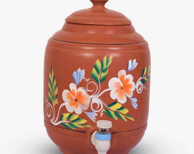 Earthen Clay Water Pot Matka Dispenser Pot Vessel Indian Handmade ...