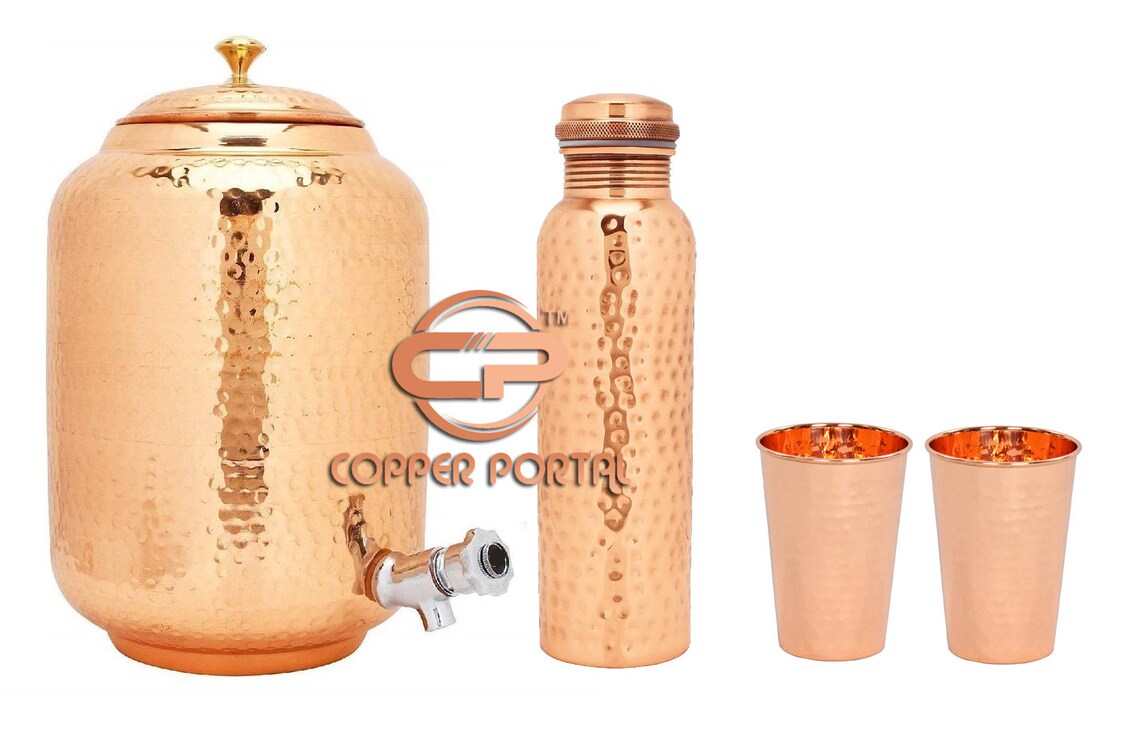 100% Copper Drinking Water Dispenser Storage Tanker Ayurvedic | Etsy