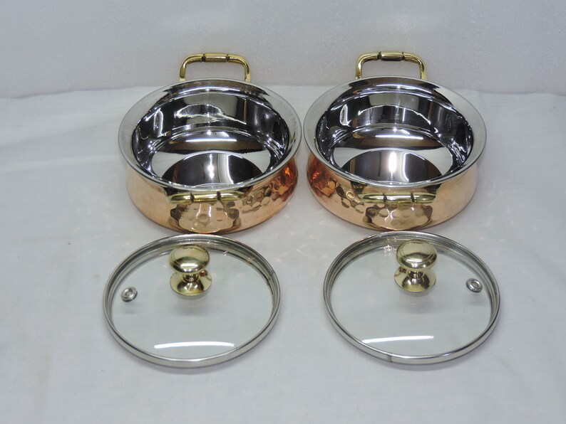 Handmade Steel Copper Casserole Dish Serving Food Daal Curry - Etsy