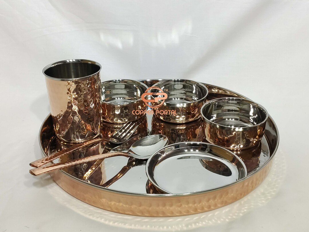 Indianhandmade Dinnerwar Stainless Steel Copper Traditional Dinner ...