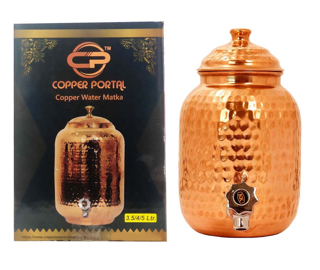 Copper Portal Two Tone Hammered Matt Mix Pure Copper Water - Etsy