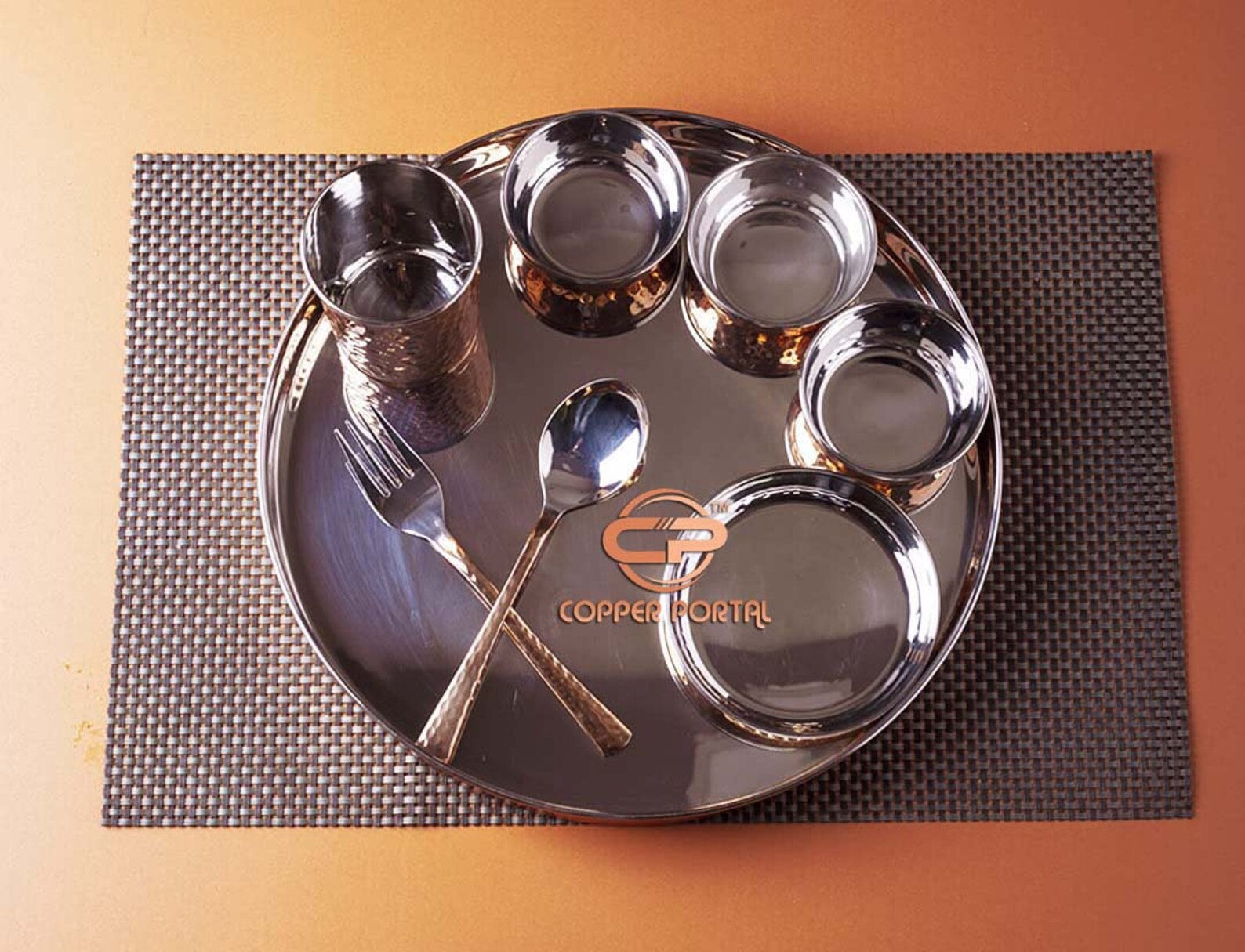 Handmade Dinnerware Stainless Steel Copper Indian Traditional - Etsy