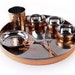 Handmade Dinnerware Stainless Steel Copper Indian Traditional Dinner ...
