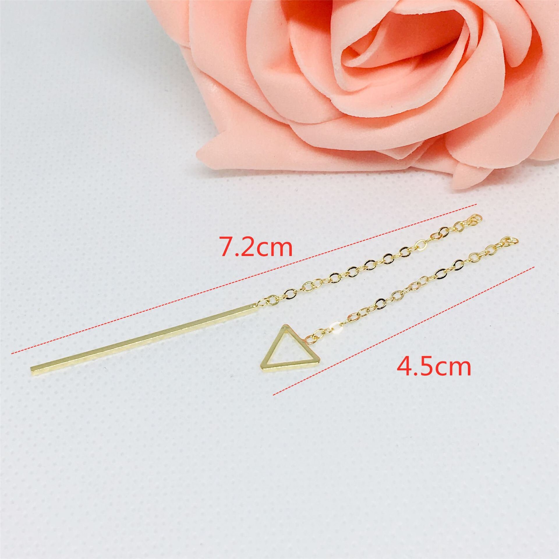 20 Pcs Triangle Charm Cable Chain Tassel, Square Stick Bar O Link Flat ...
