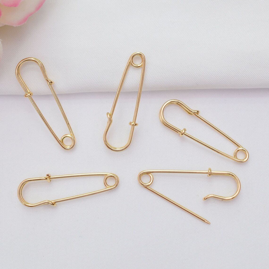 10 Pcs Simple Brooch Back Safety Pin Jewelry Making Finding - Etsy