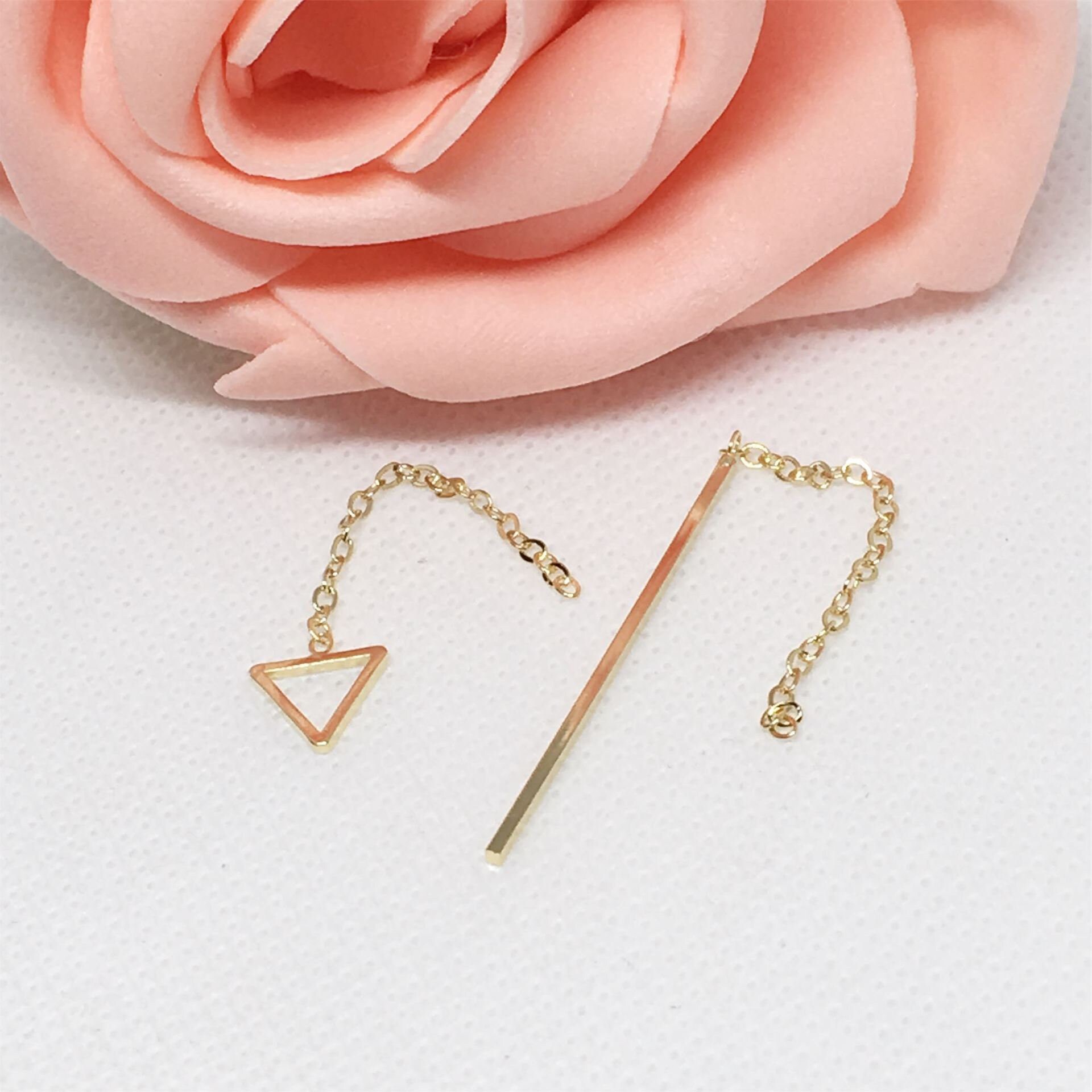 20 Pcs Triangle Charm Cable Chain Tassel, Square Stick Bar O Link Flat ...