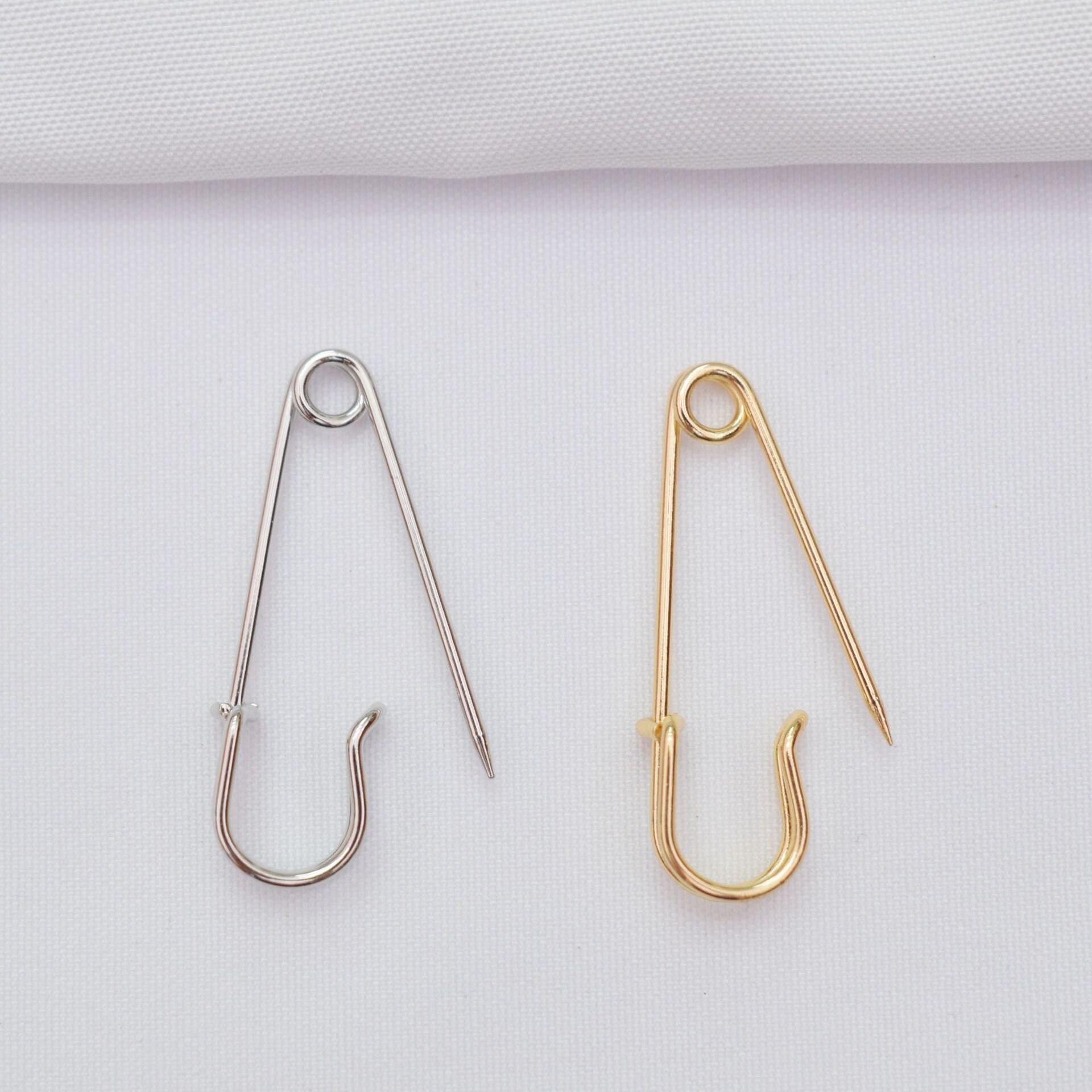10 Pcs Simple Brooch Back Safety Pin Jewelry Making Finding - Etsy