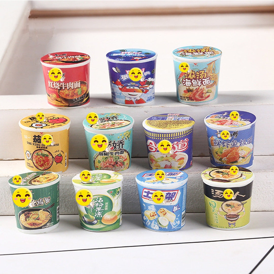 Mini Cute Instant Noodle Barrel Miniature Dollhouse DIY - Etsy