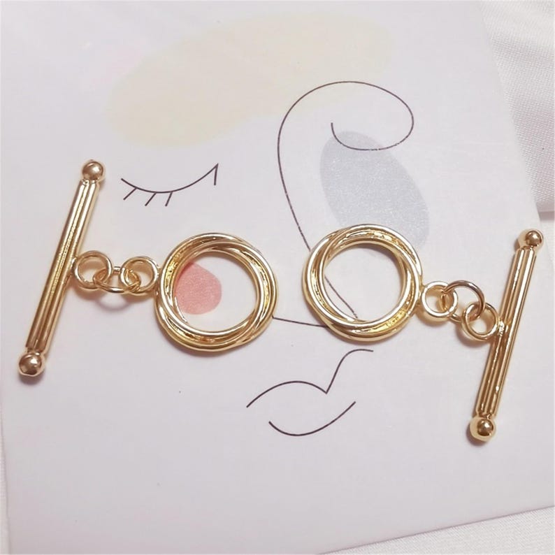 10 Sets OT Clasp, Carved Round Circle and Stick Set, Twined Buckle ...