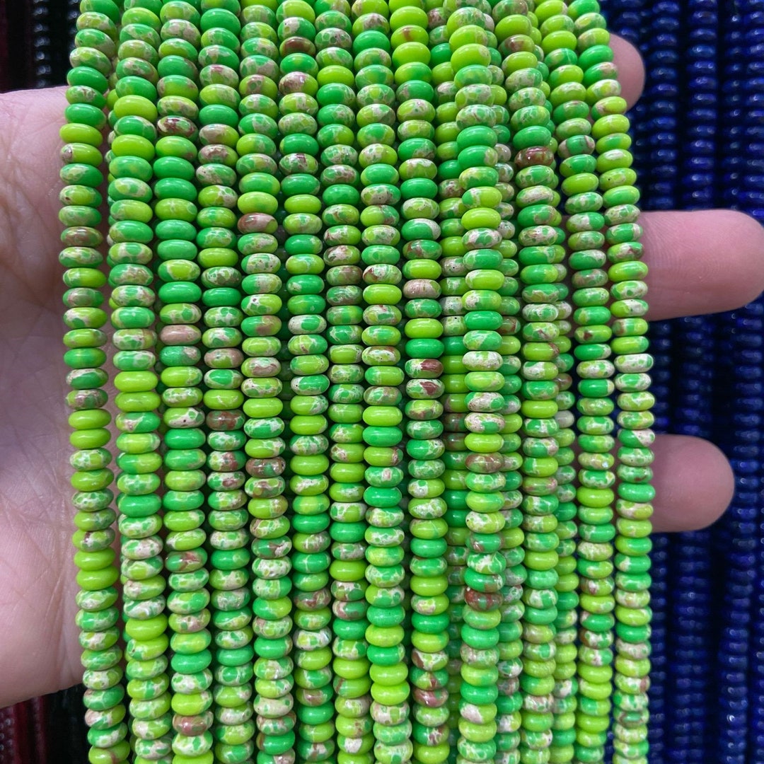 Various Multi Color Gemstone Flat Rondelle Beads Collection, 2x4mm ...