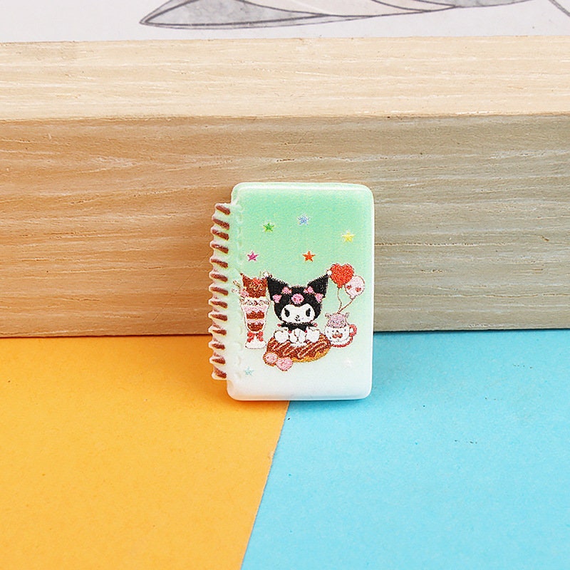 Mini Cartoon Diary Notebook Miniature Dollhouse DIY Polymer Resin Doll ...