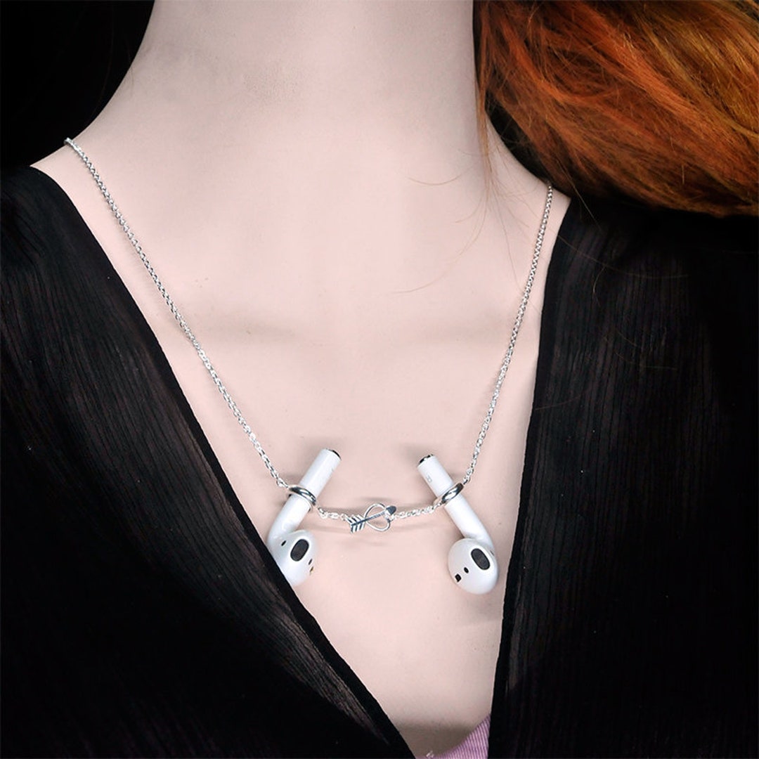 AirPod Holder Necklace: SOLID Sterling Silver Unisex Anti-loss AirPod ...