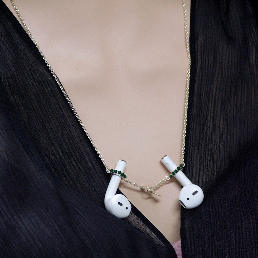 Airpod, Airpod-pro Holder Necklace: 100% SOLID Sterling Silver Anti ...