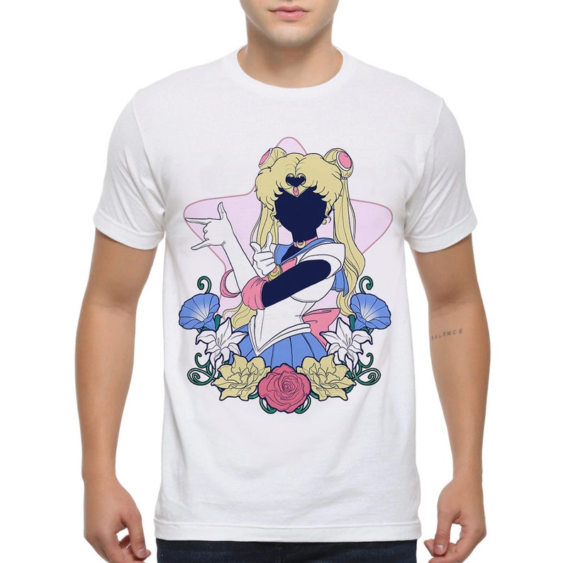 Sailor Moon Usagi Tsukino T Shirt 100 Cotton Tee Mens Etsy