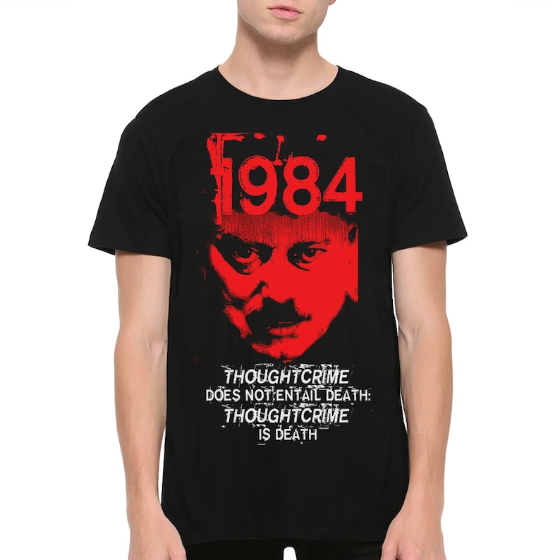 1984 Big Brother T Shirt George Orwell Novel Tee Womens Etsy