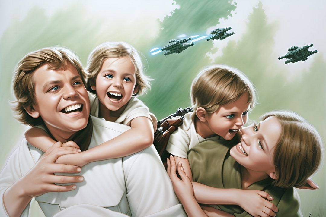 Luke Skywalker Family Portrait - Etsy
