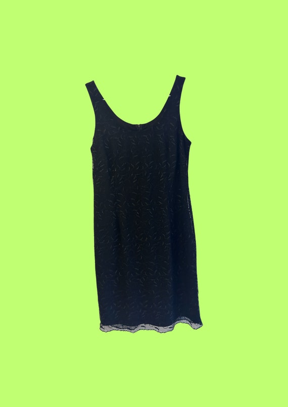 Vintage Old New Look Blue Label 90s 1994 Mesh Overlay… - Gem