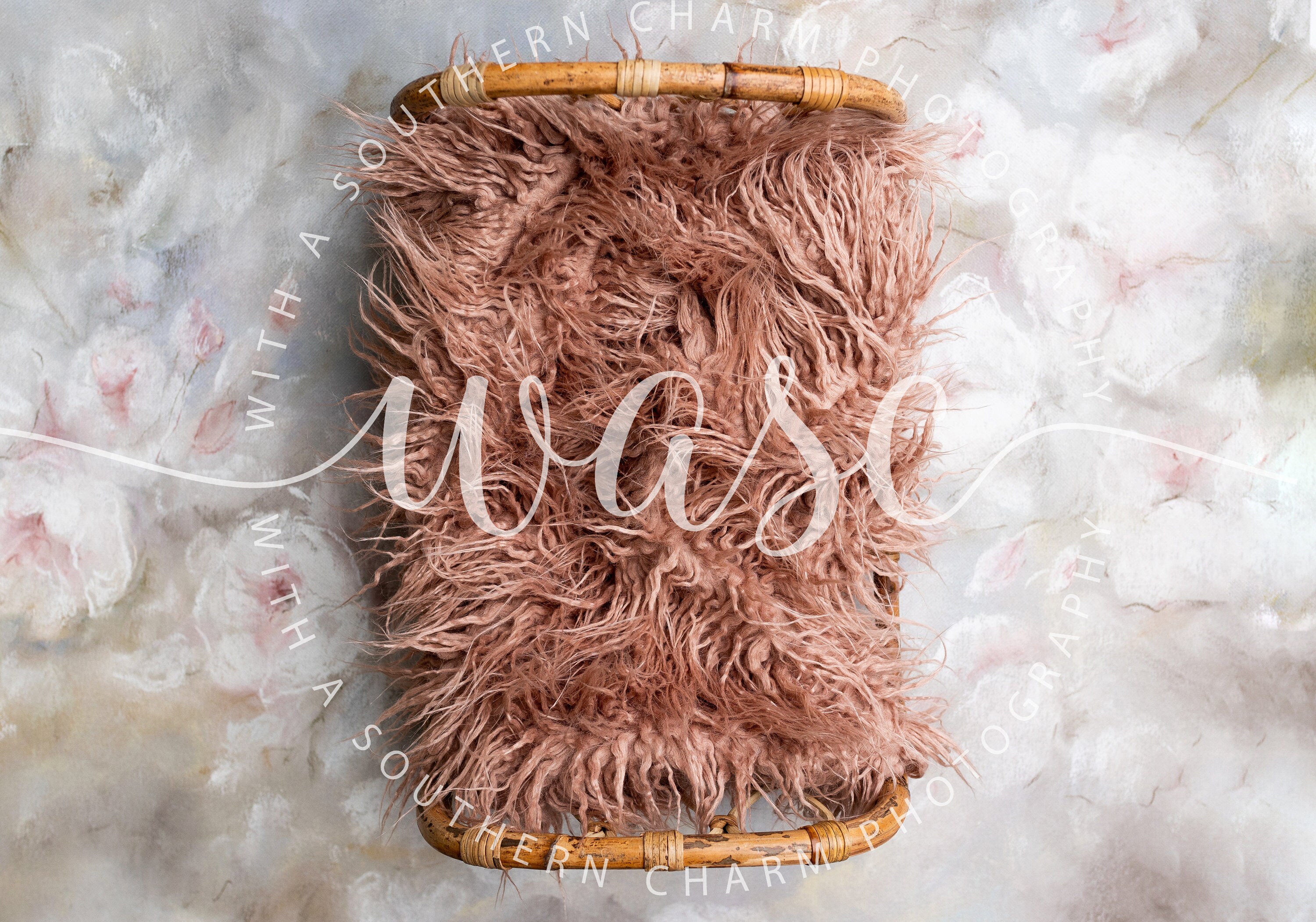 Pink Bed Newborn Digital Backdrop | Girl - Etsy