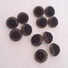 4 Vintage Thread Work Buttons. Black Plastic With Gold Painted ...