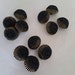 4 Vintage Thread Work Buttons. Black Plastic With Gold Painted ...