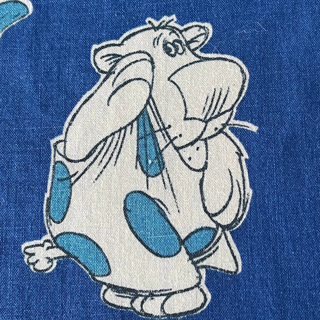 Vintage Soft Cotton Fabric. Pattern From Famous Children Film. Swedish ...