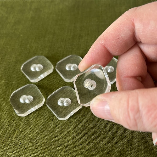Clear Lucite Buttons - Etsy
