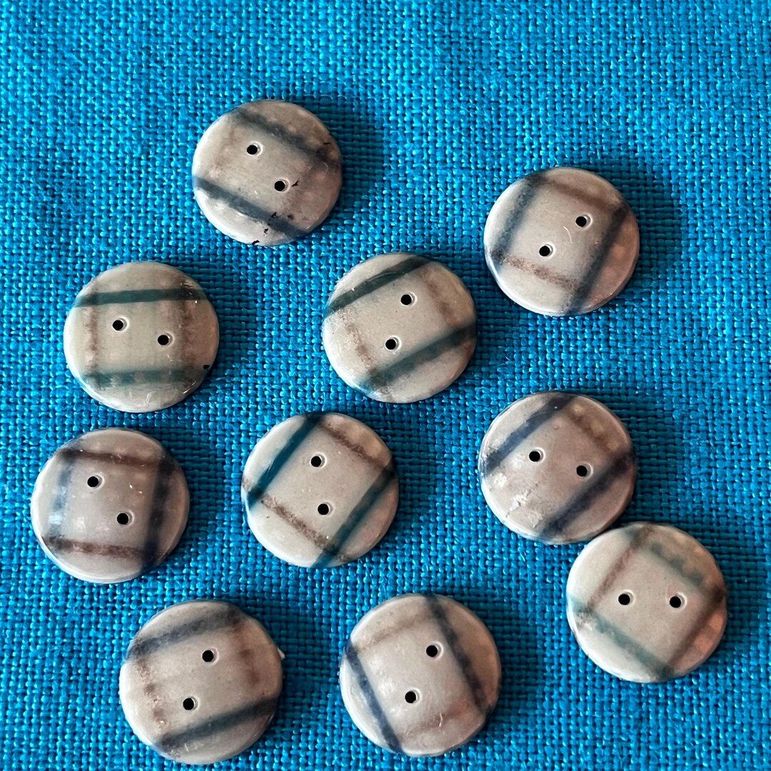 Vintage Celluloid Buttons. Small Buttons. 10 Sew Through With 2 Holes ...
