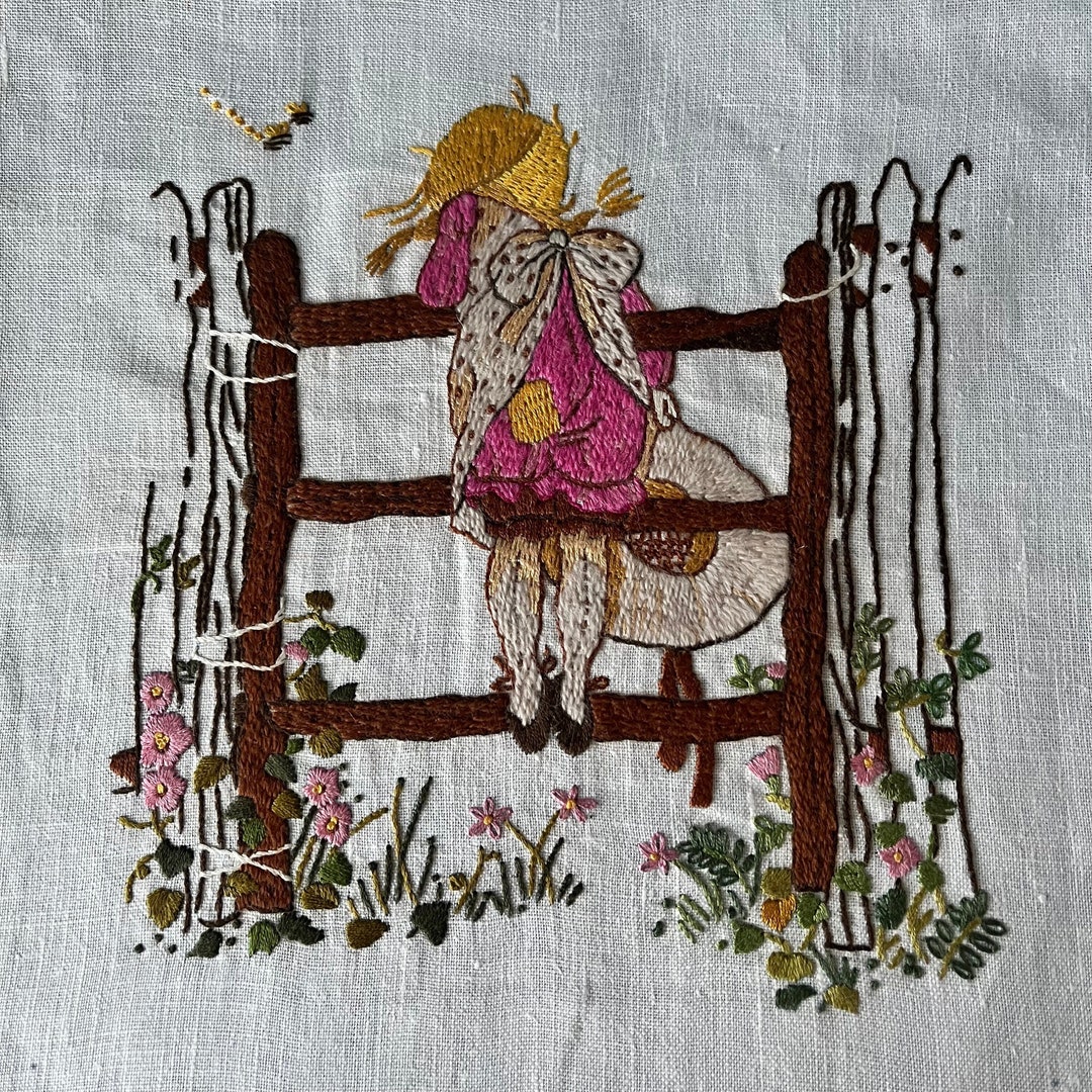 Embroidered Piece for Crafting. One of a Kind for DIY. Hand Made ...