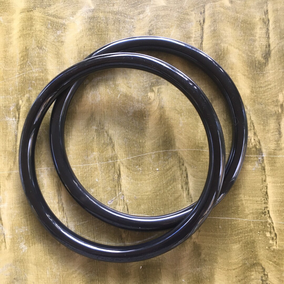 Shiny Black Round Plastic Handles. Create Your Own Nice - Etsy