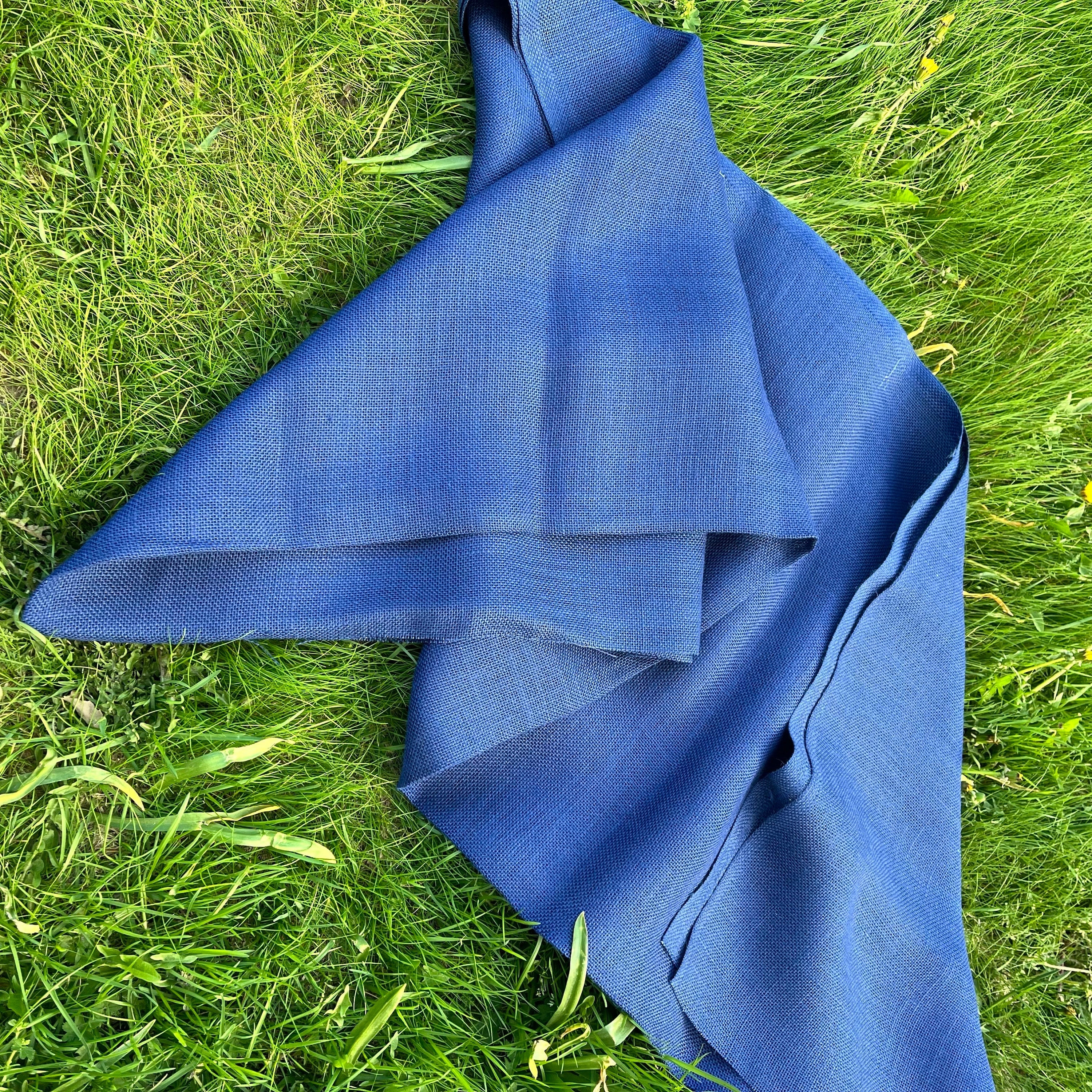 Stunning Blue Jute/burlap. Vintage From the 1970's. Unused Fabric ...