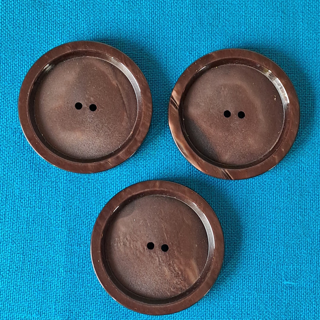 3 Vintage Extra Large Bakelite Buttons. Wonderful Deep Umber - Etsy