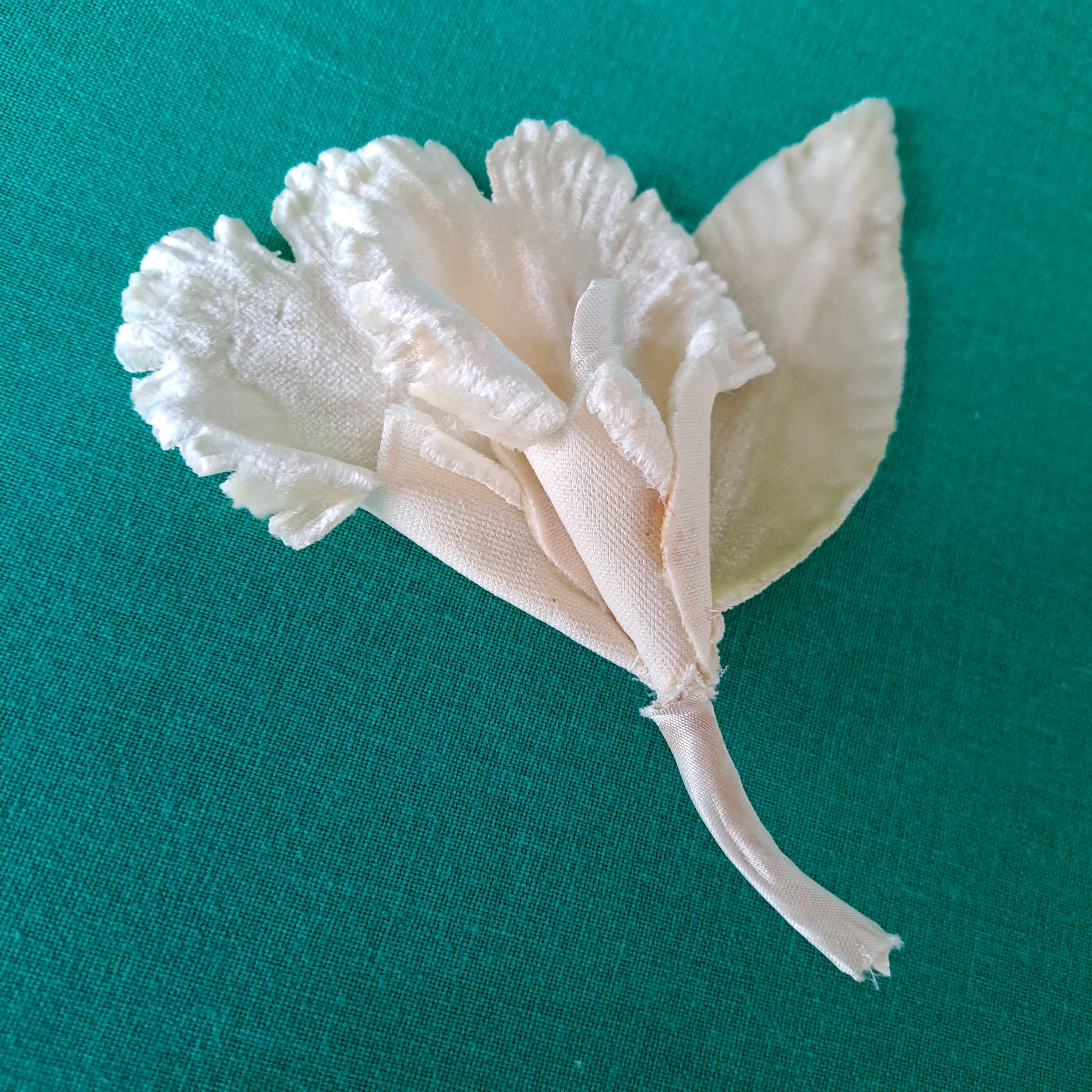 2 Hat Trims or Millinery Flowers. Set From the 1960-70's. Both Handmade ...