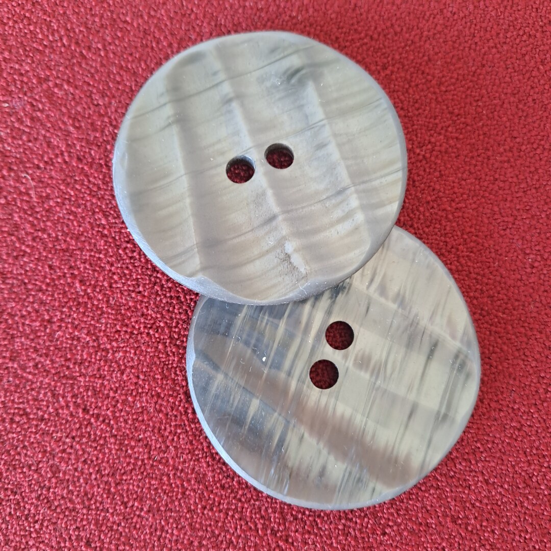 2 Large Vintage Bakelite Buttons. Sew Through With 2 Holes. Shiny Wave ...