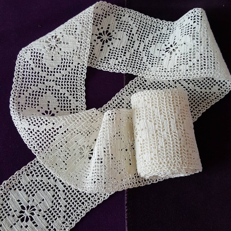 Swedish Extra Wide Crochet Lace. Made of Cotton. From the 1960’s ...